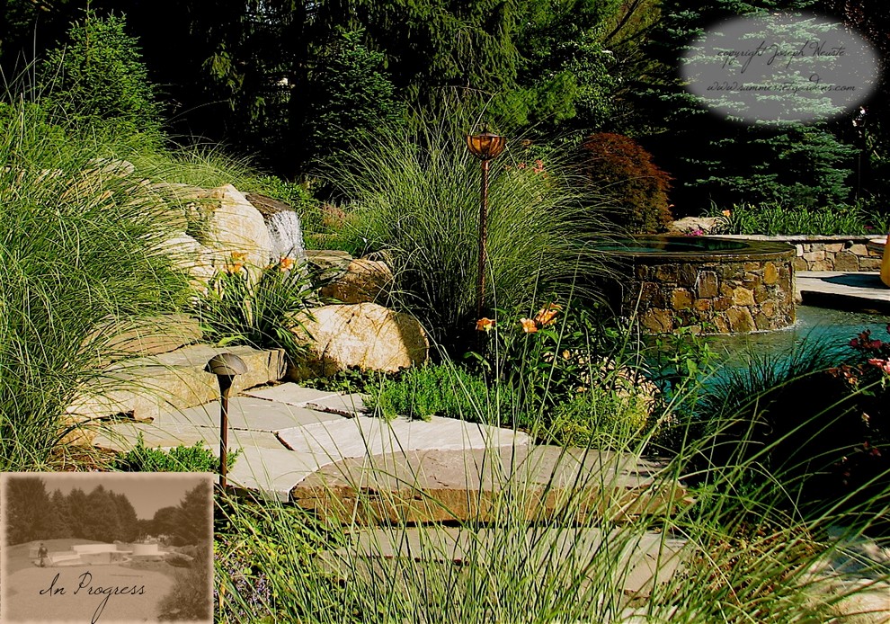 Infinity Edge Spa & Lush Landscaping - Traditional - Landscape - New ...