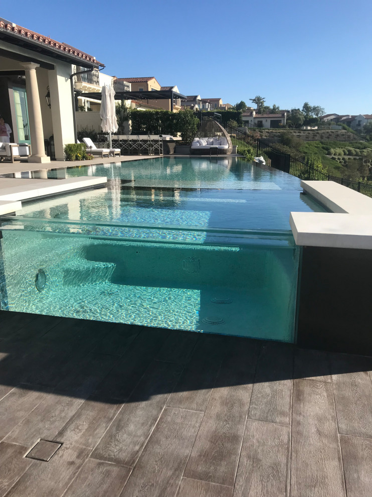 Infinity Pool Back Yard Oasis - Modern - Pool - Orange County - by ...