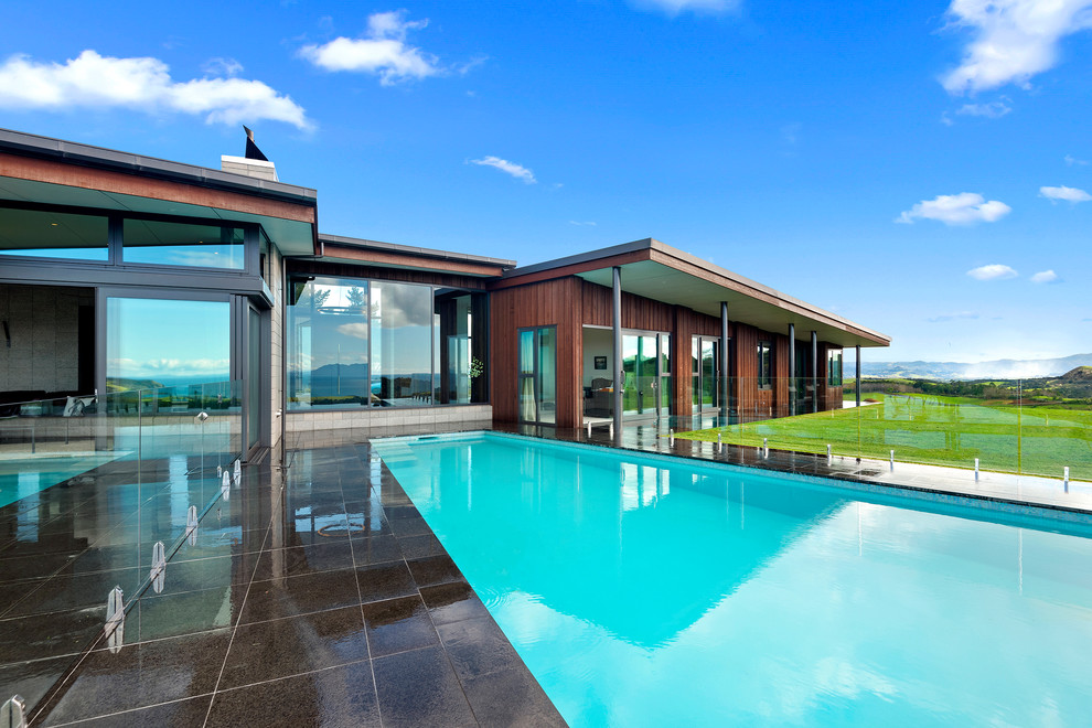 Infinity Swimming Pool Auckland North - Modern - Swimming Pool & Hot ...
