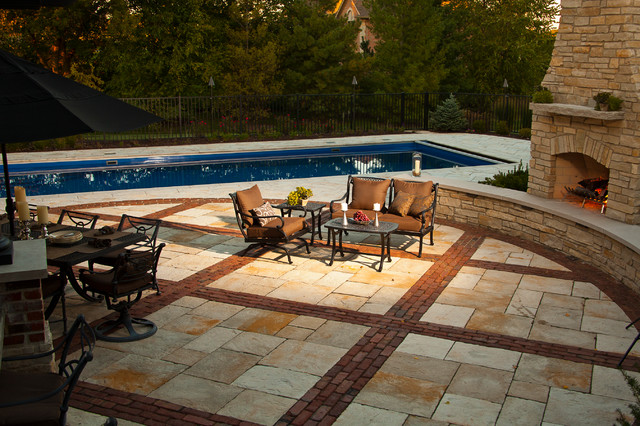 Inground Fiberglass Pool and Hardscape Project - Modern - Swimming Pool ...