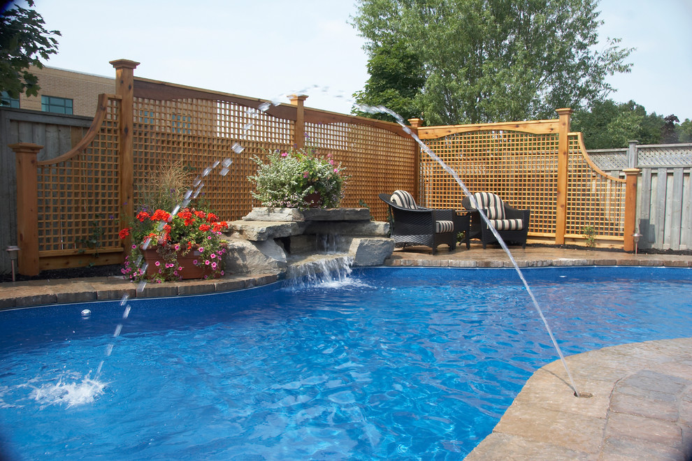Inground Pool Water Features - Tropical - Pool - Toronto - by Pioneer ...