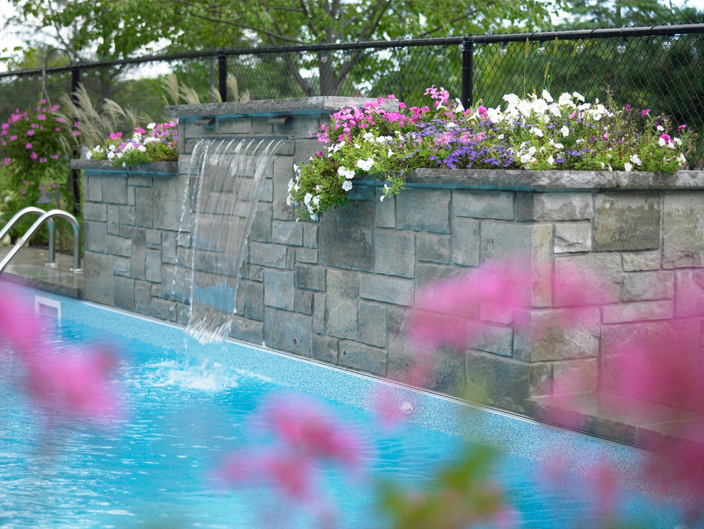 Inground Pool Water Features - Modern - Swimming Pool & Hot Tub ...