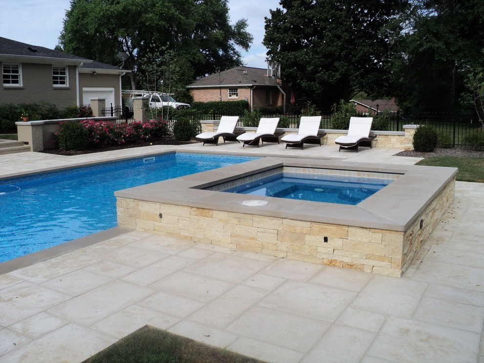 Inground pool with hot tub - Contemporary - Pool - Other - by Cavanaugh ...