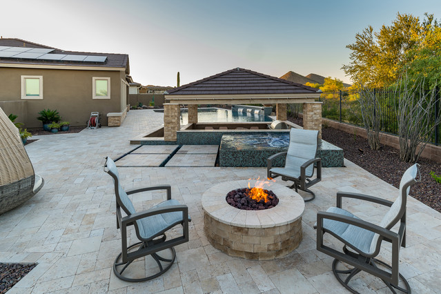 Inspiring Backyard Layout - Patio - Phoenix - by Presidential Pools ...