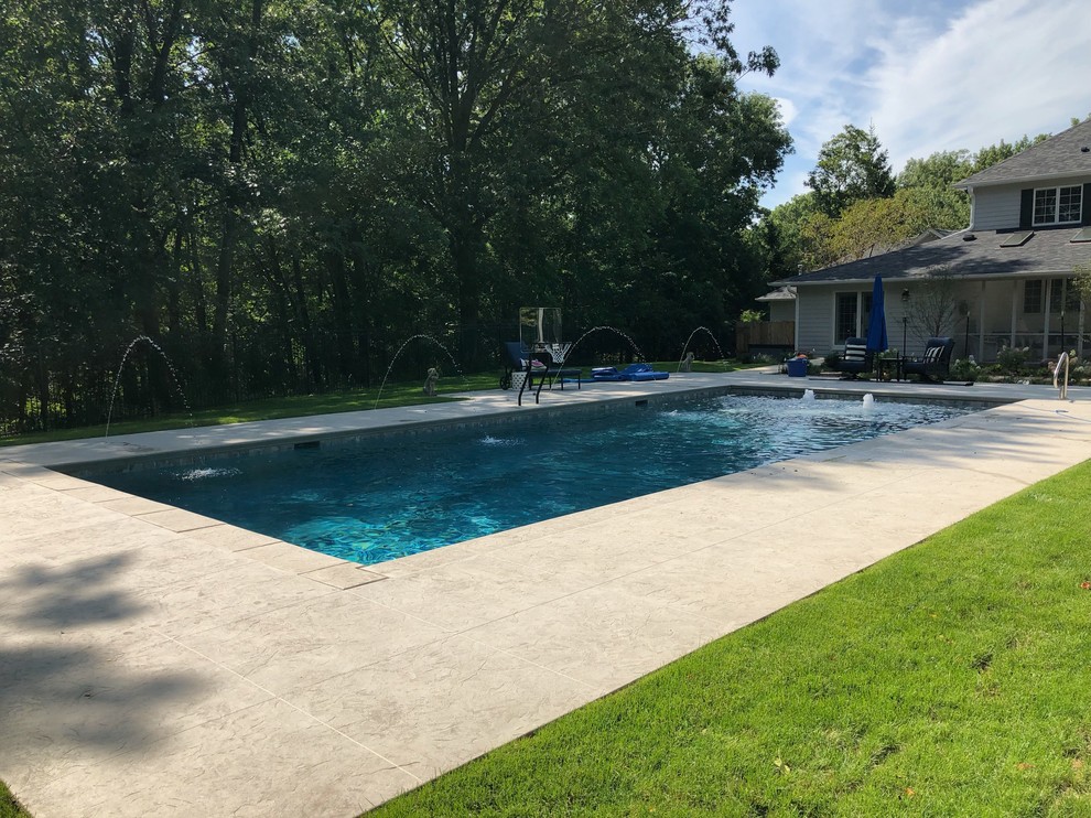 Iowa City, IA - Contemporary Concrete Swimming Pool New Construction ...