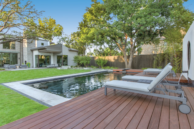 Ipe Sun Deck & Pool - Modern - Pool - Dallas - by Bonick Landscaping ...