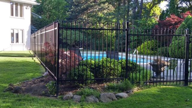 Iron Fence around pool - Happy Customer #001 - Contemporary - Swimming ...