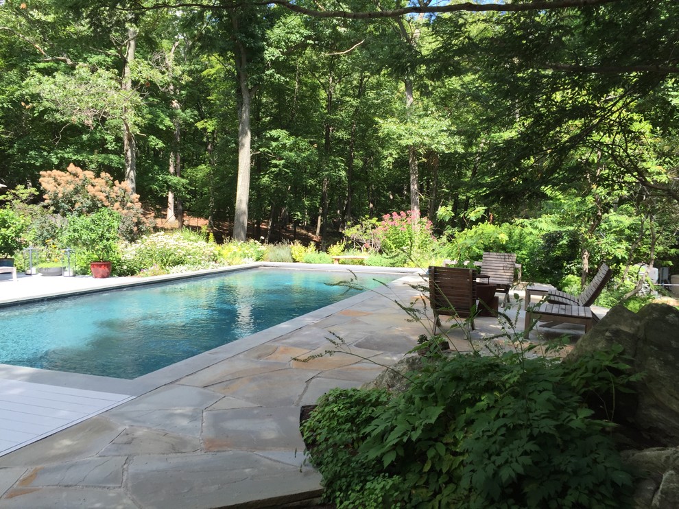 (Irregular) Blue stone, Field Stone Pool Patio Installation ...