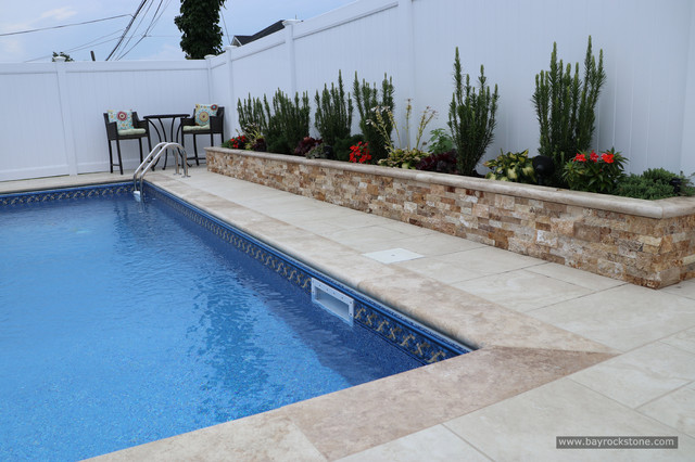 Ivory Prorcelain Paver and Ivory Travertine Pool Copings and Ella ...