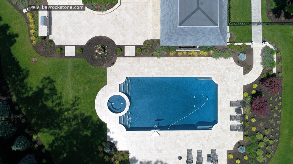 IvoryTravertine Project in Saddle River - Pool - New York - by Bayrock ...