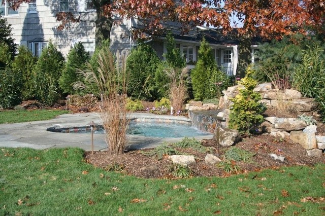 Jacuzzi Spa Pool with Waterfall - Traditional - Pool - New York - by ...