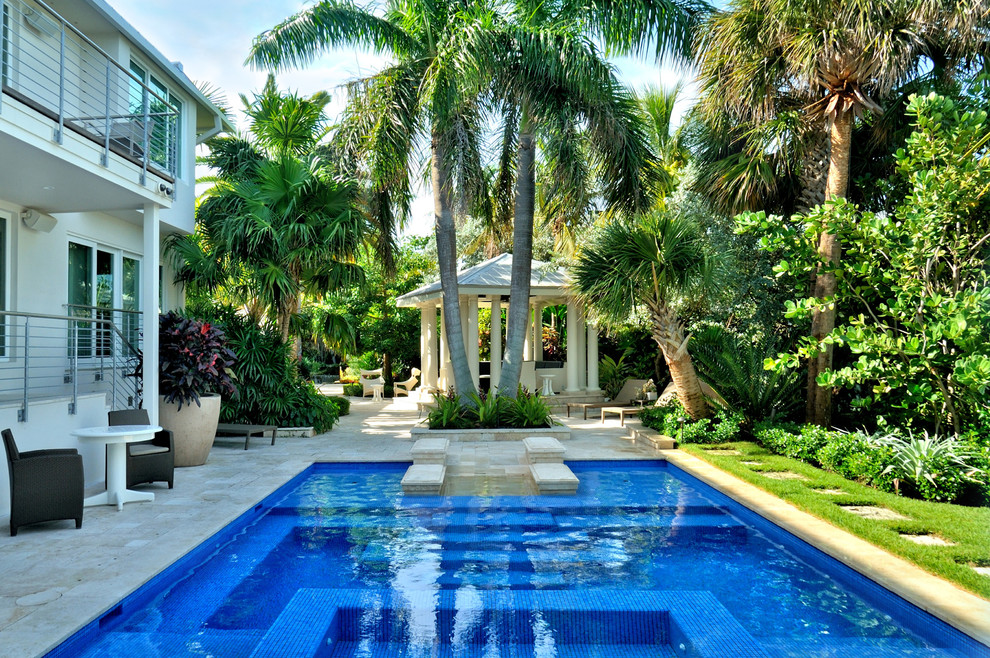 Jones Residence - Tropical - Swimming Pool & Hot Tub - Miami - by Craig ...