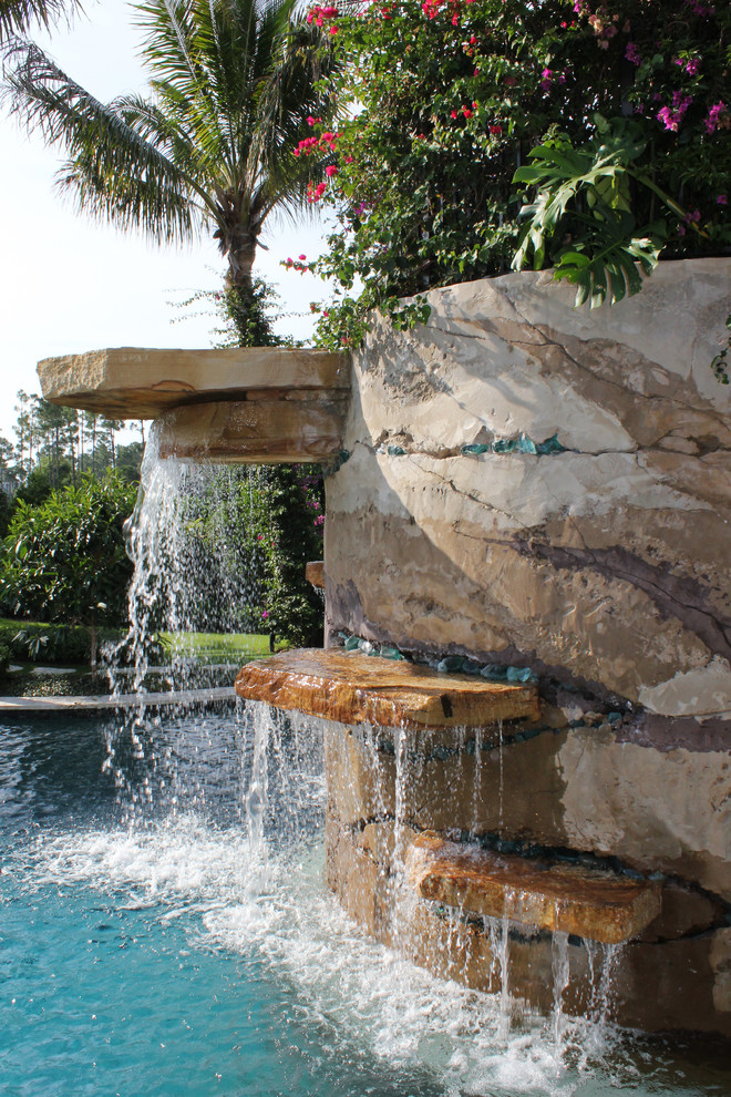 Jumping Rock and Water Feature - Modern - Pool - Miami - by Krent ...