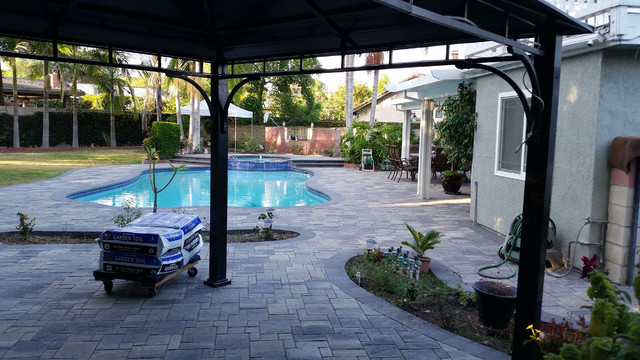 La Habra Driveway and Pool Deck – Angelus Pavers - Heartland - AFTER 11 ...
