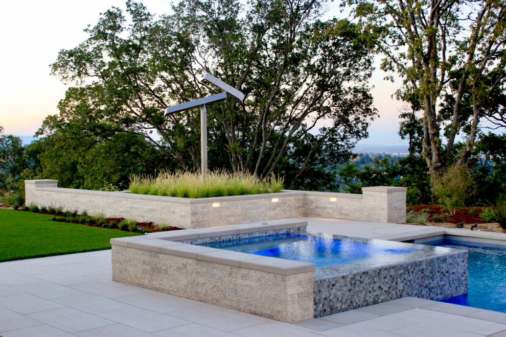 Lafayette Contemporary Pool/ Outdoor Living - Contemporain - Piscine ...