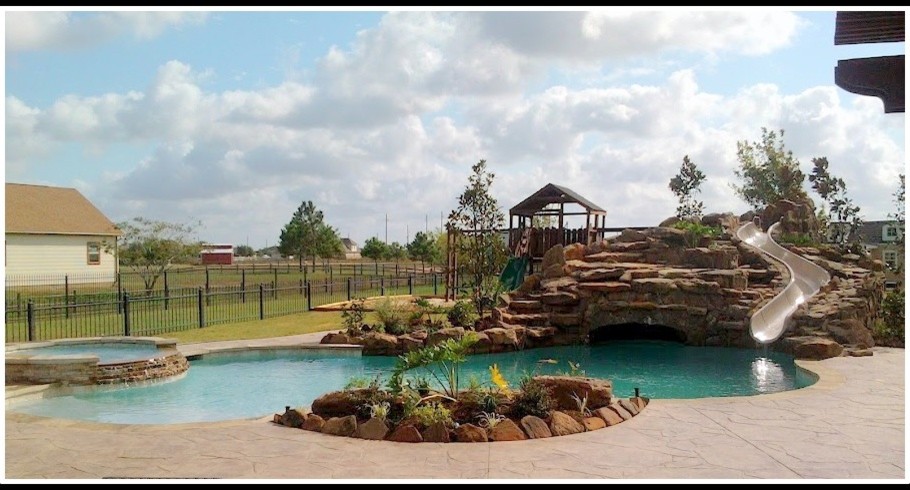 Lagoon Pool - Traditional - Pool - Houston - by AARCON Construction and ...