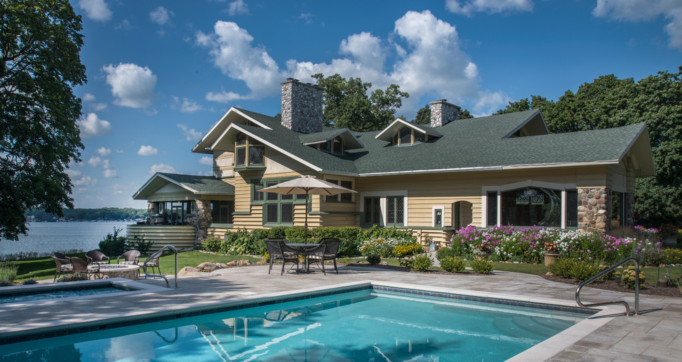 Lake Delavan, WI Swimming Pool and Hot Tub - Beach Style - Pool ...