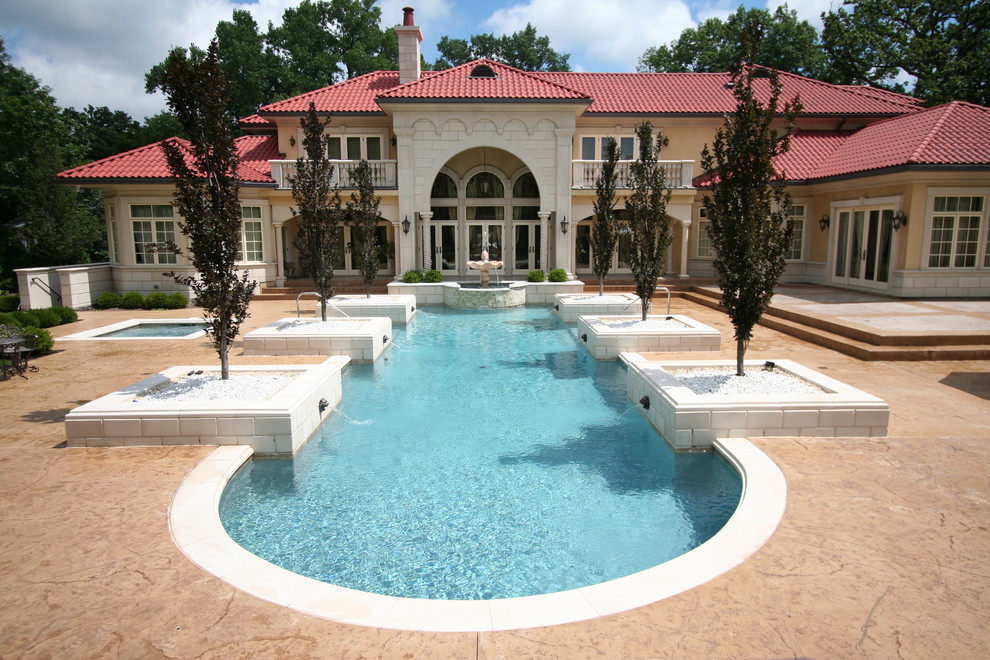 Lake Forest Mediterranean inspired pool - Mediterranean - Pool ...