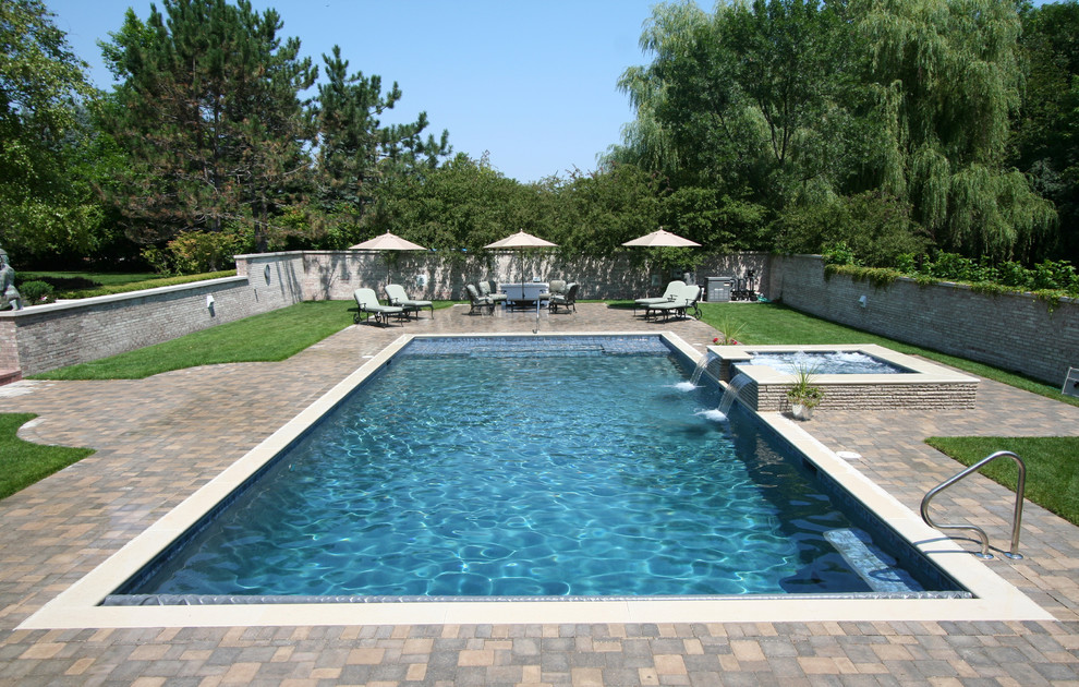 Lake Forest Tennis Court Converstion to Pool & Spa - Traditional - Pool ...