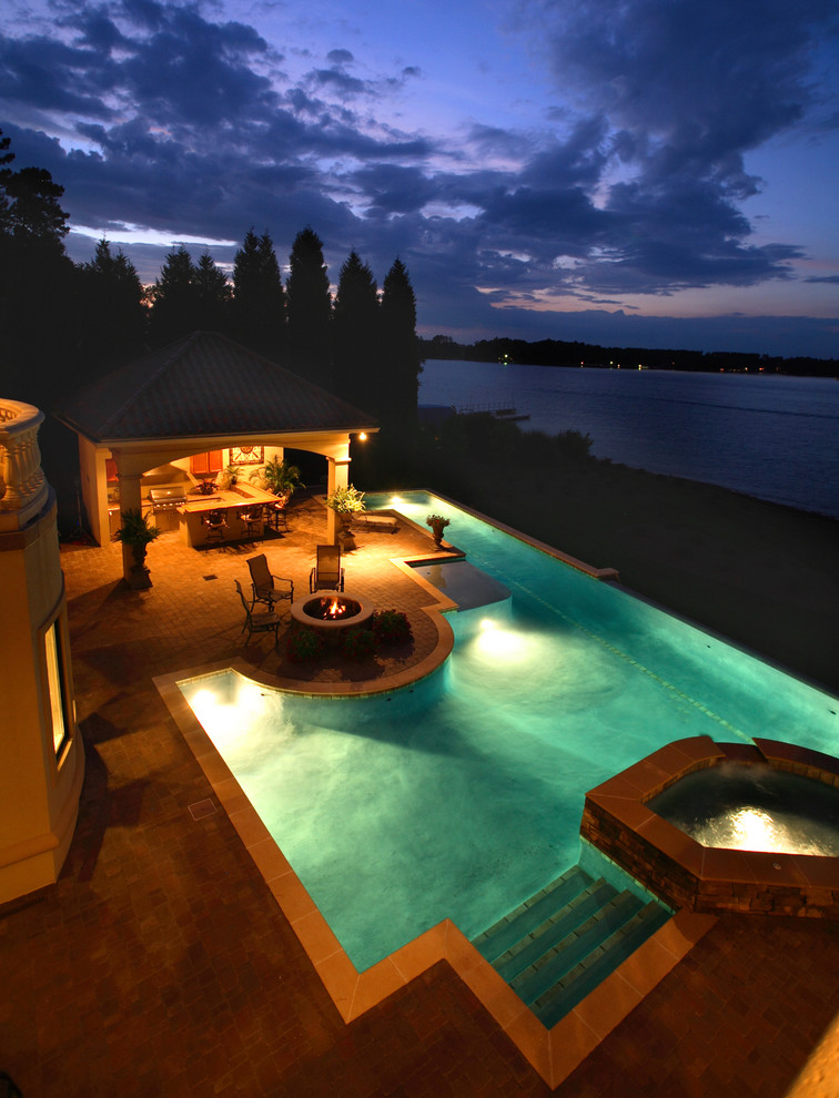 Lake House - Mediterranean - Pool - Charlotte - by Artisan Custom Homes ...