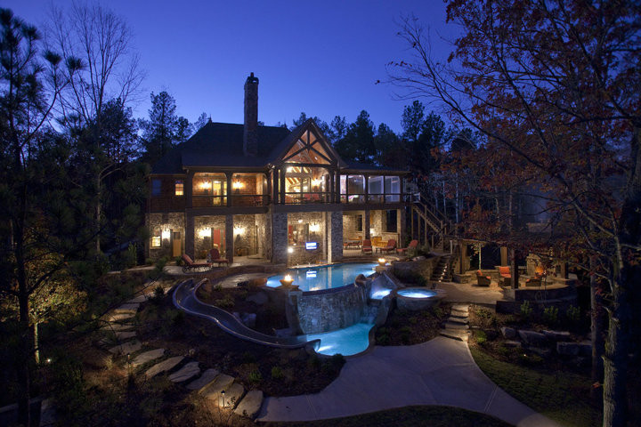Lake House at Reynolds Plantation - Rustic - Pool - Atlanta - by Ashley ...