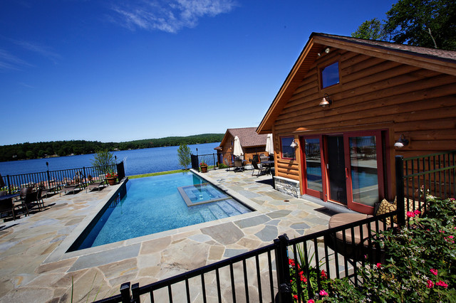 Rustic Log Built Swimming Pool Rustic Swimming Pool Designs To Inspire