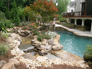 Landscaping behind pool - Traditional - Pool - Atlanta - by Legacy ...