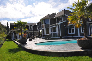 Langley backyard and pool - Tropical - Pool - Vancouver - by Clay ...