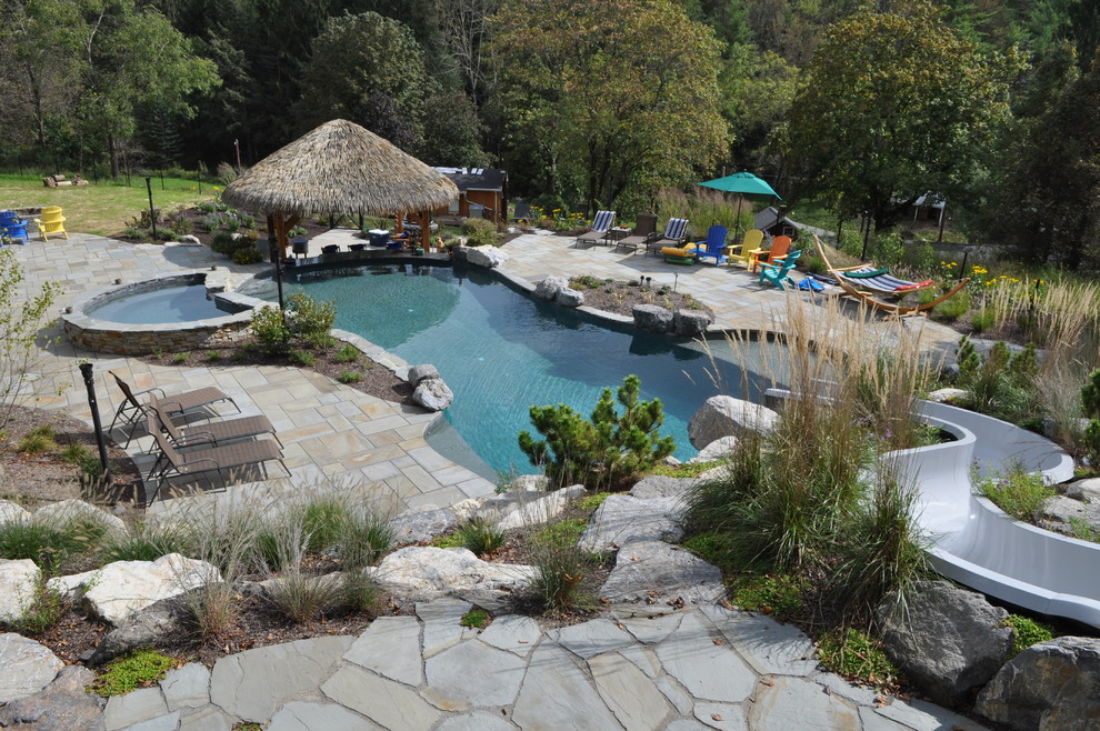 Large In Ground Swimming Pool in Rural Pennsylvania - Tropical - Pool ...