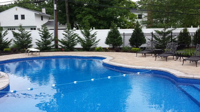 Large Techo Bloc pool project - Contemporary - Pools & Hot Tubs - New ...