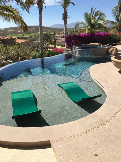 Ledge Lounger in-pool Chaise - Tropical - Swimming Pool & Hot Tub ...