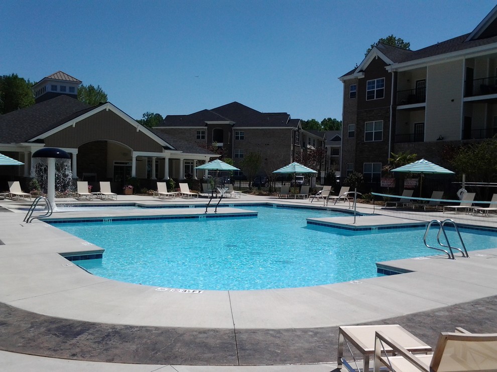 Leisure Pool Cool Jet Socializing Bench - Tropical - Pool - Charlotte ...