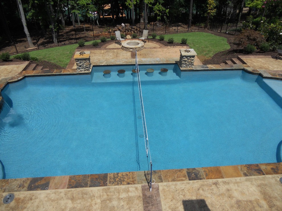 Lighthouse Dr Pool Deck - Transitional - Swimming Pool & Hot Tub ...