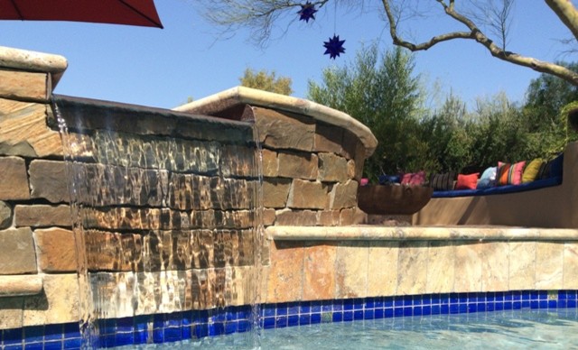 Lightstreams Royal Blue Waterline Tile & Peacock BBQ - Swimming Pool ...