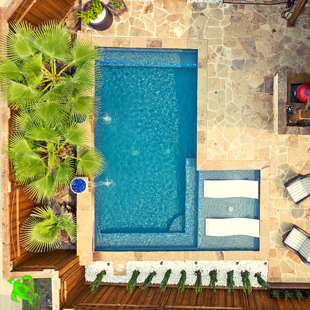 Linear Small Space Pool - Pool - Dallas - by Shellback Design Custom ...