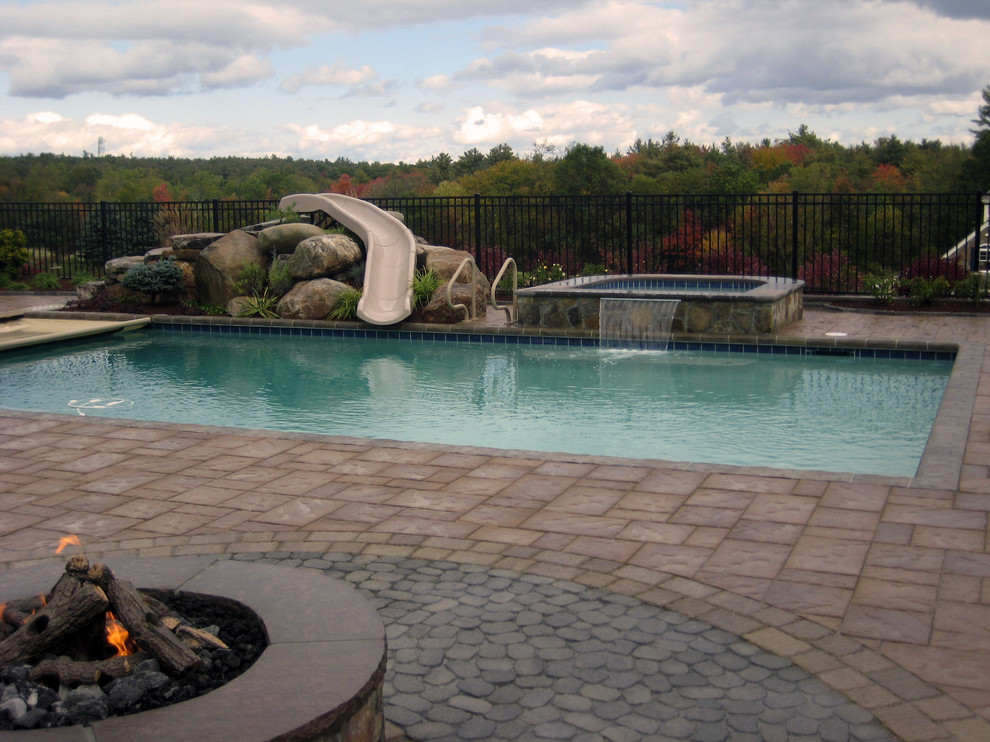 Londonderry, NH Pool, Patio & Outdoor Kitchen Design and Build - Modern ...