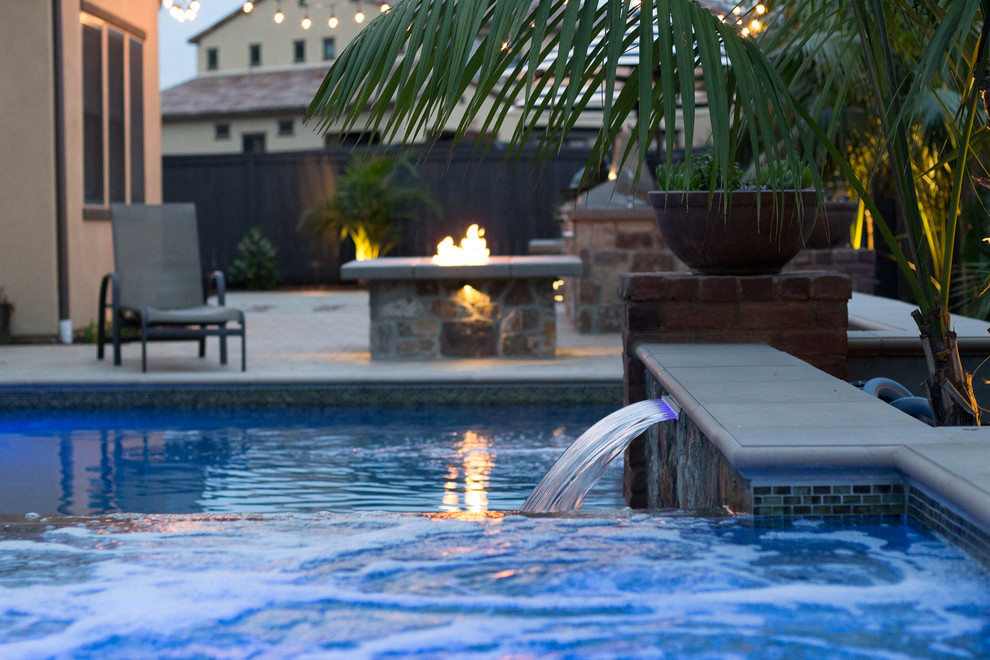 Waterfall Feature - Transitional - Pool - San Diego - by Jesse York ...