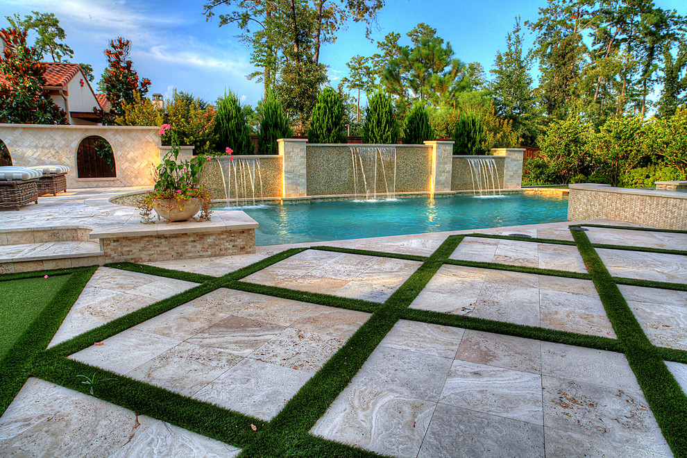 Lovely pool with Putting Green - Traditional - Pool - Houston - by ...