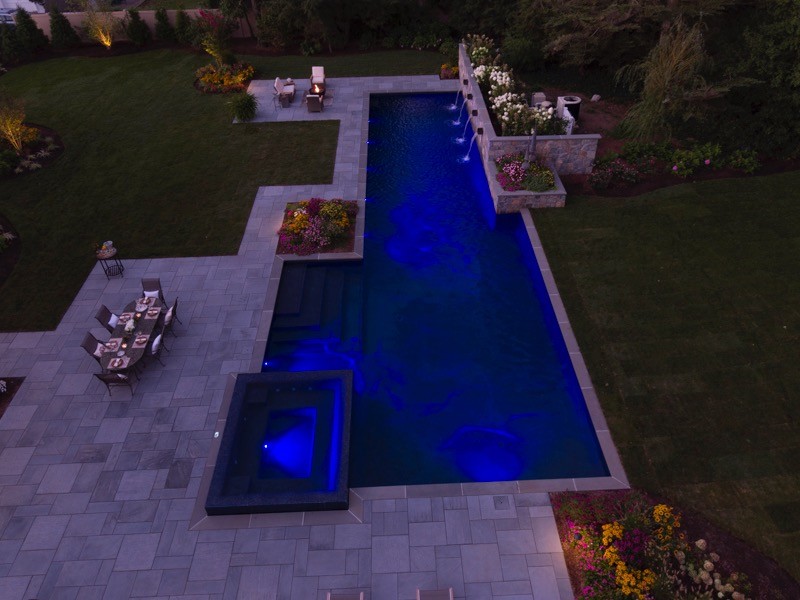 Luxury 75' Long Lap Pool Ridgewood NJ - Contemporary - Pool - New York ...