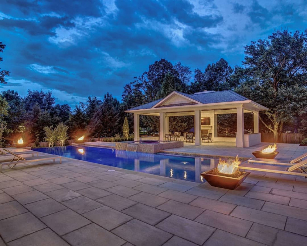 Luxury Backyards in Potomac - Modern - Pool - Baltimore - by Elite ...