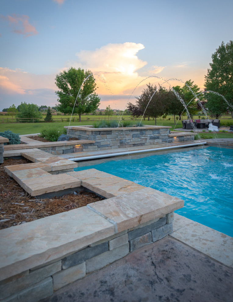 Luxury Pool and Outdoor Living Retreat - Transitional - Pool - Denver ...