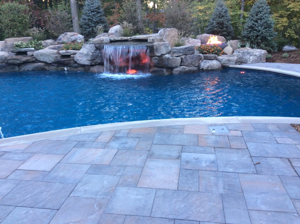 Mahwah, NJ Backyard - Traditional - Pool - Newark - by Cambridge ...
