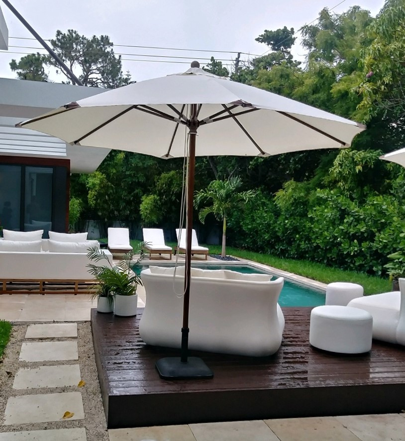 Market Umbrellas - Contemporary - Pool - Miami - by The Garden District ...