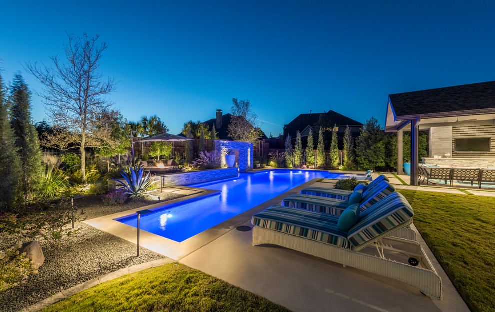 Mckinney Stonebridge Ranch Modern Outdoor Escape - Modern - Pool ...