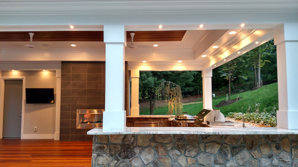 McLean Infinity Pool, Pavilion, & Terraced Patios - Modern - Pool - DC ...