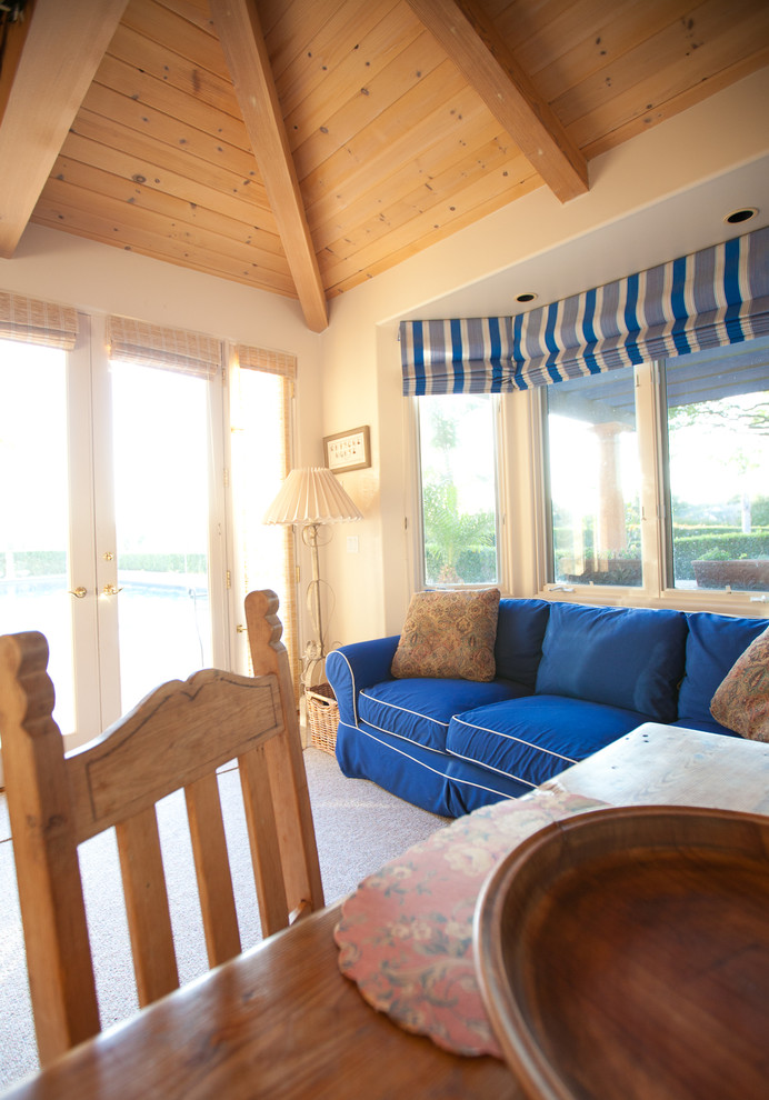 Mediterranean beach cottage style pool house - Mediterranean - Pool ...