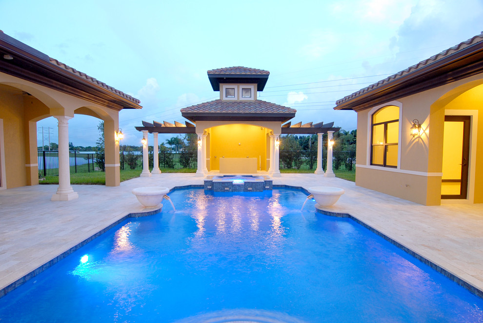 Mediterranean Courtyard Home - Mediterranean - Pool - Miami - by ...