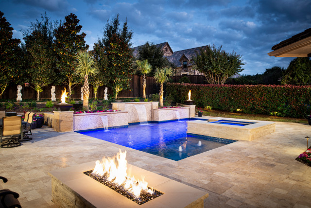 Mediterranean Style Pool Renovation - Mediterranean - Pool - Dallas ...