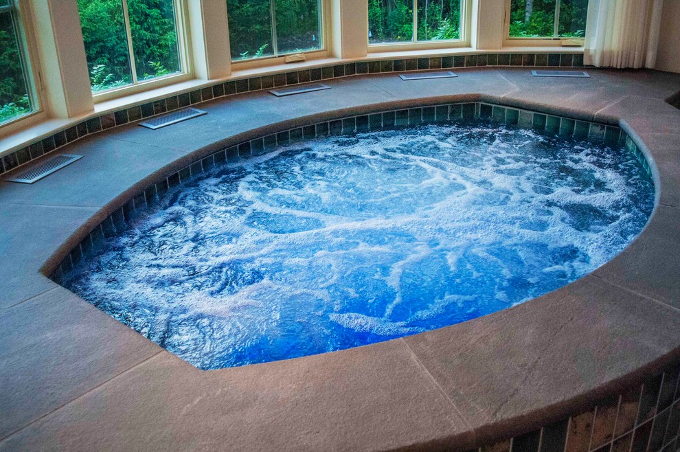Mequon, WI Indoor Swimming Pool and Hot Tub - Traditional - Pool ...