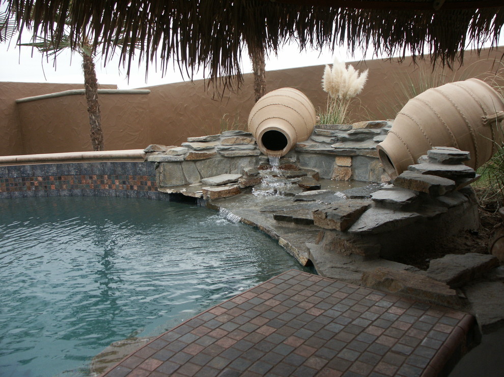 Mexican Style Oasis - Tropical - Pool - Other - by Vineyard Pools | Houzz